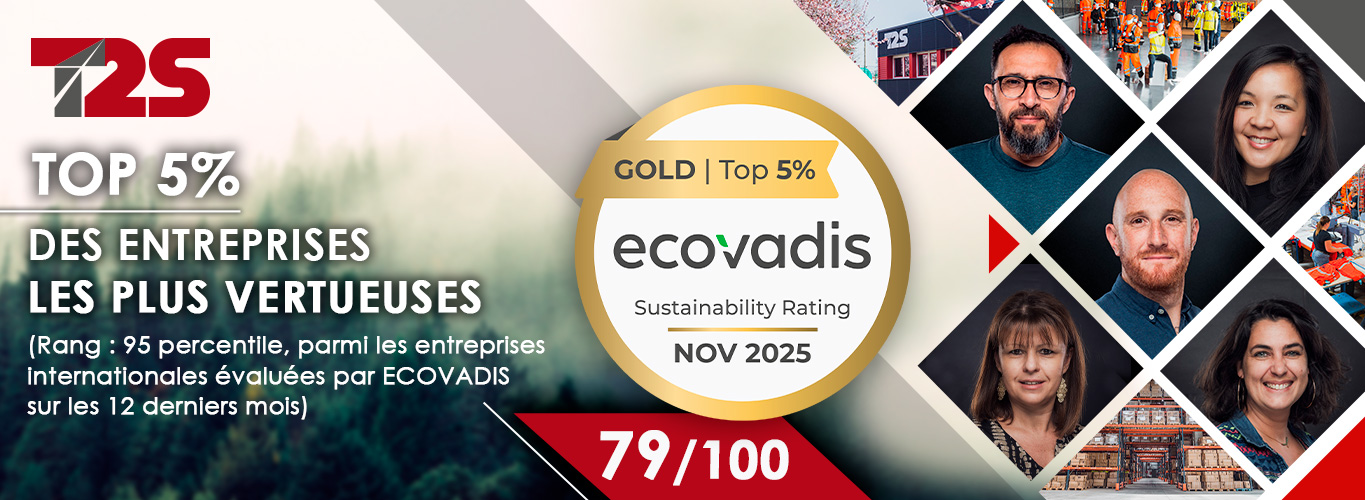 T2S OBTIENT LA MÉDAILLE D'OR ECOVADIS - T2S